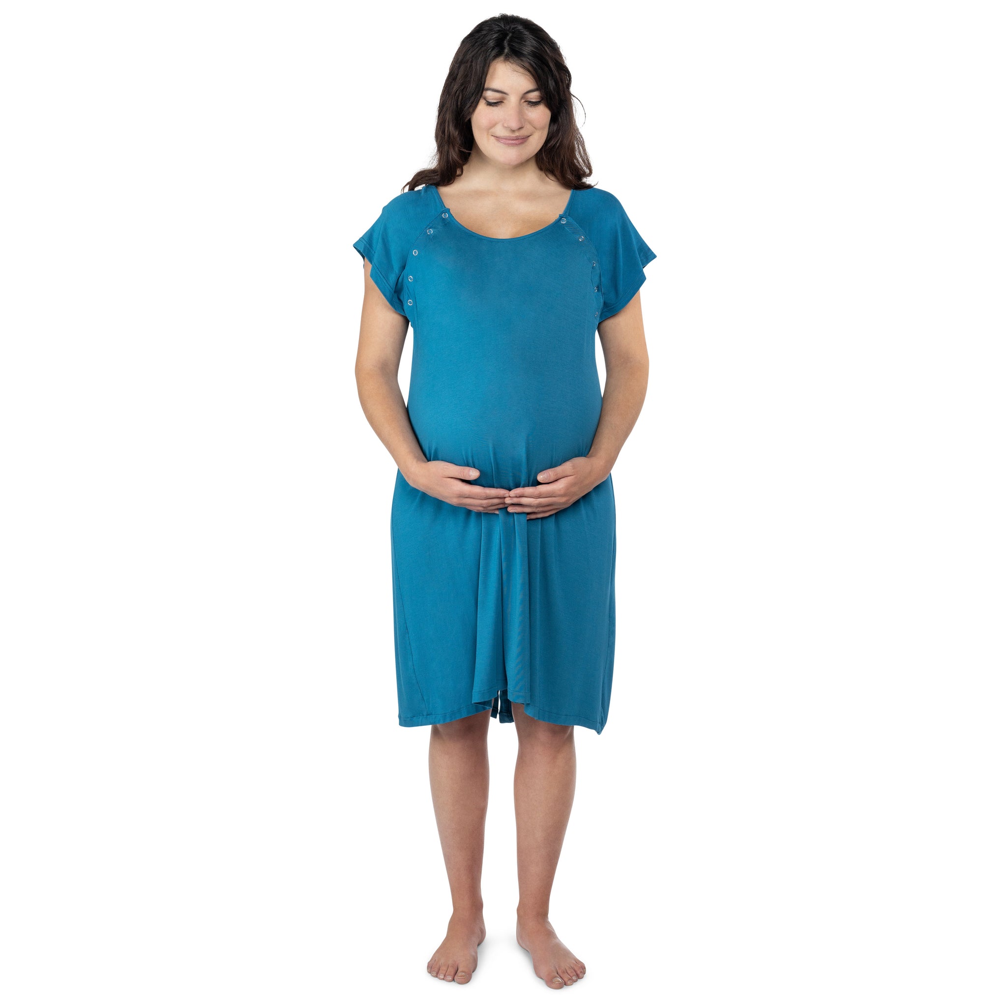 Blue Labor and Delivery Nursing Hospital Gown – Three Little Tots