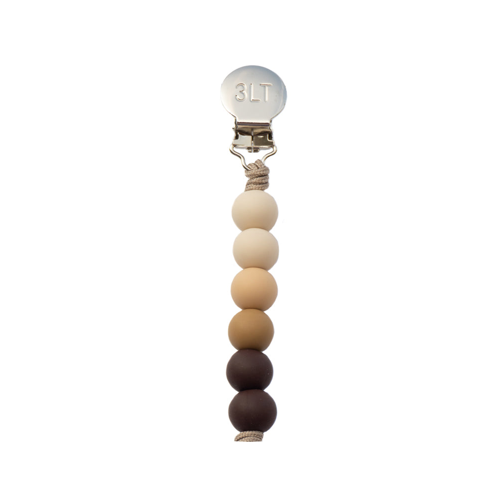 Leopard Print Silicone Beaded Pacifier Clip – Three Little Tots