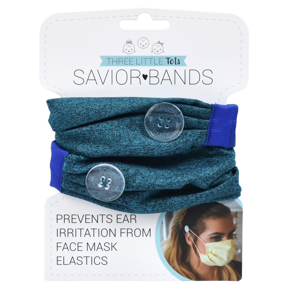 Ocean Blue Nurse Headband with a button – Three Little Tots