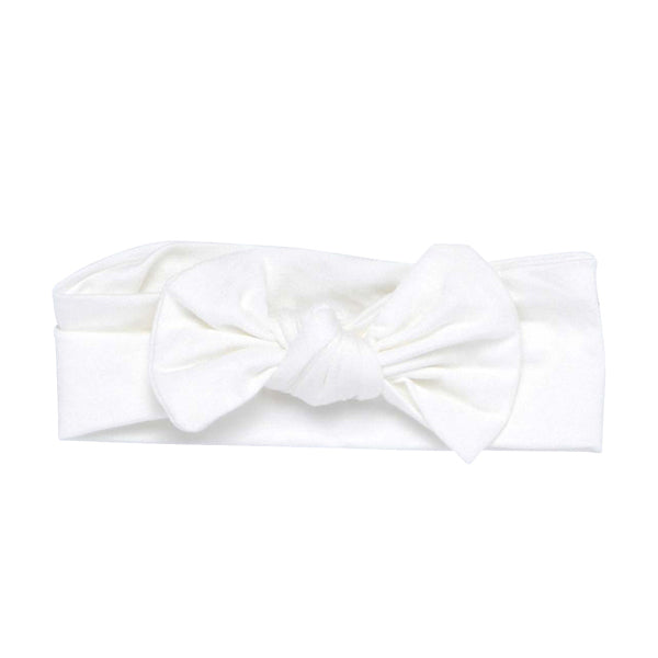 White Knotted Headband – Three Little Tots